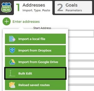 Enter addresses into our Route planner