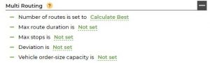 Multi Routing and multi-route parameters | MyRouteOnline