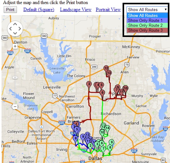 Print a Large Map of your Routes | MyRouteOnline