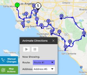 Animate directions to play your planned route