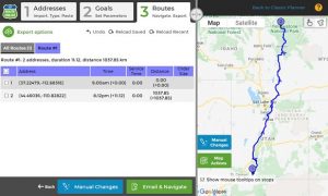 Planing a route to national parks
