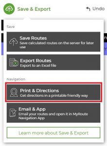 Print a Large Map of your Routes | MyRouteOnline